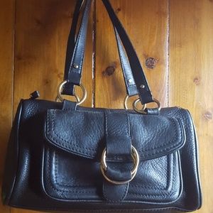 Chaps | Bags | Chaps Black Leather Purse | Poshmark